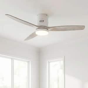 MODERN HABITAT 52 in. Integrated LED Indoor Flush Mount Gold Standard ...