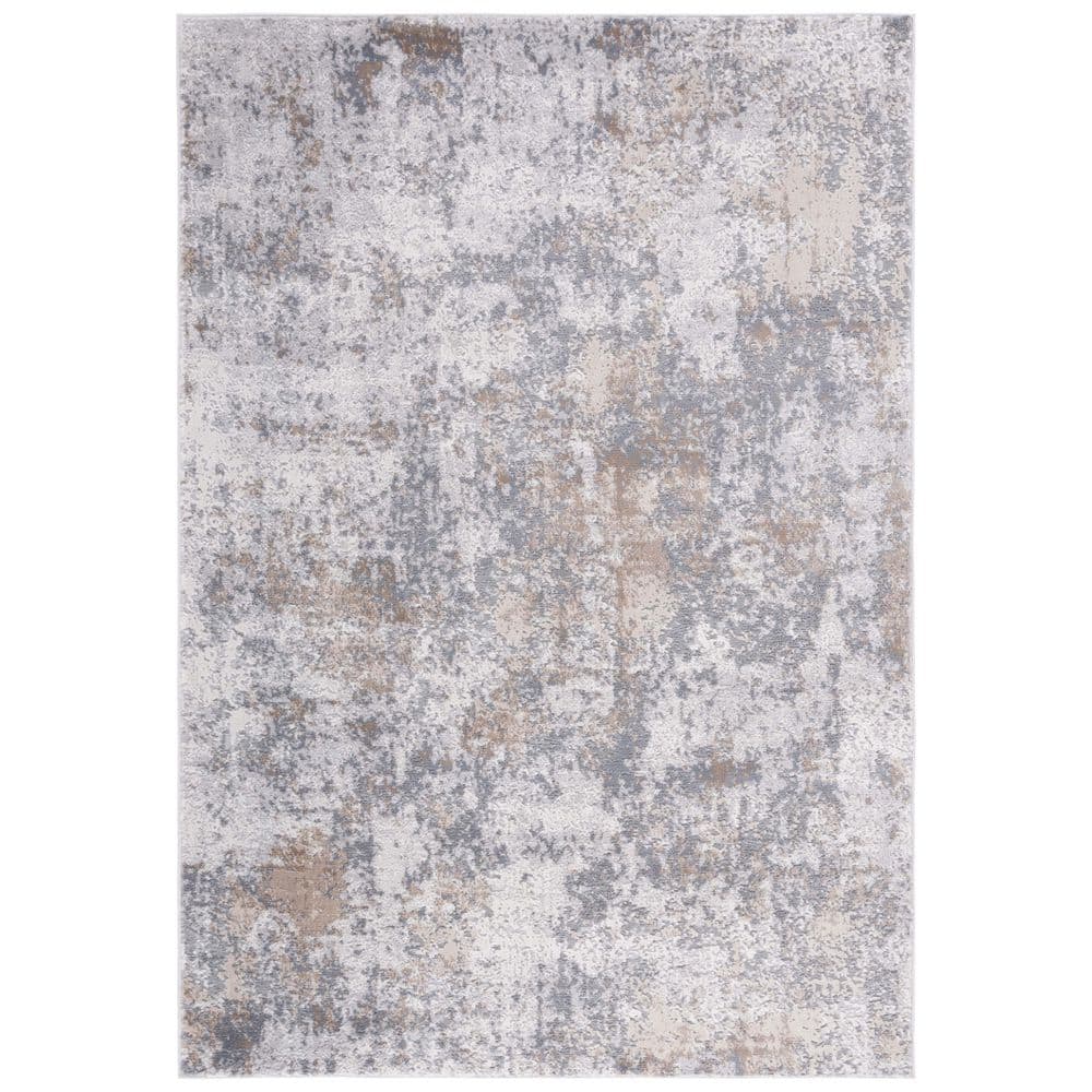 SAFAVIEH Eternal Gray/Beige 4 ft. x 6 ft. Abstract Area Rug ETL208F-4 ...