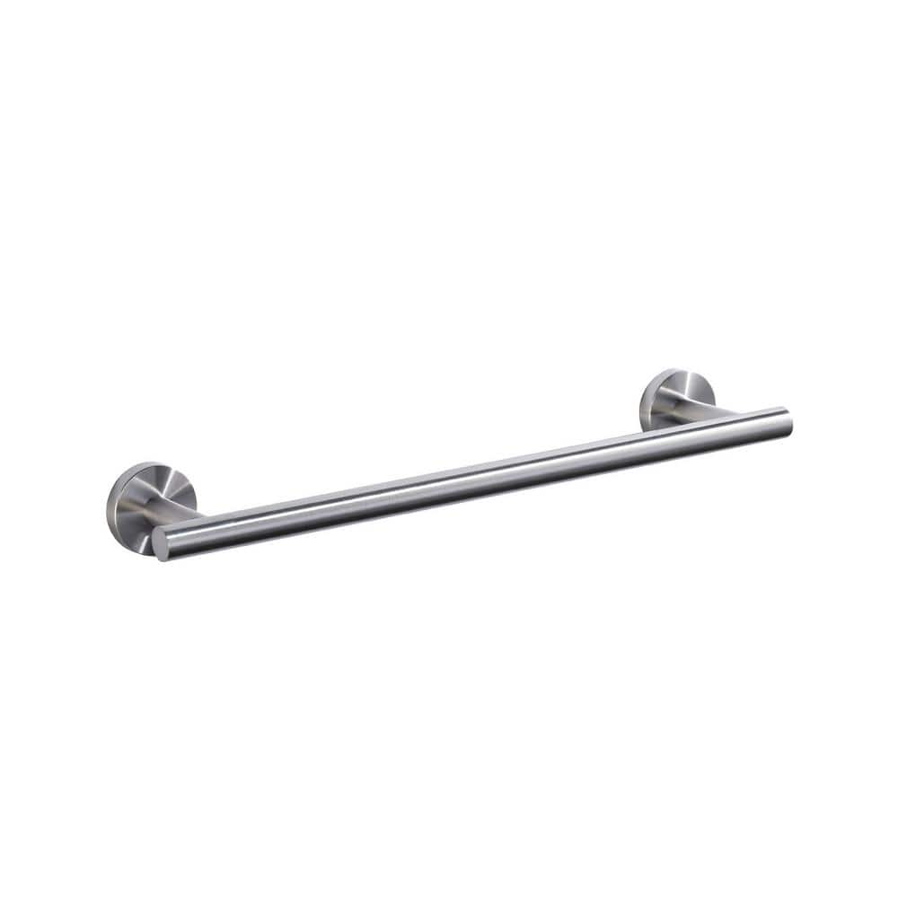 ALEASHA 16 in. Wall Mounted Single Towel Bar in Brushed Nickel AL-8J120 ...