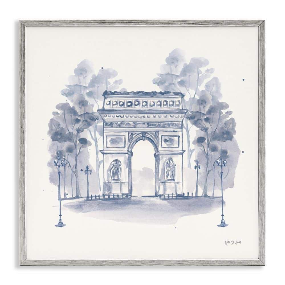 Stupell Industries Arc de Triomphe Sketch by Yvette St. Amant Gray ...
