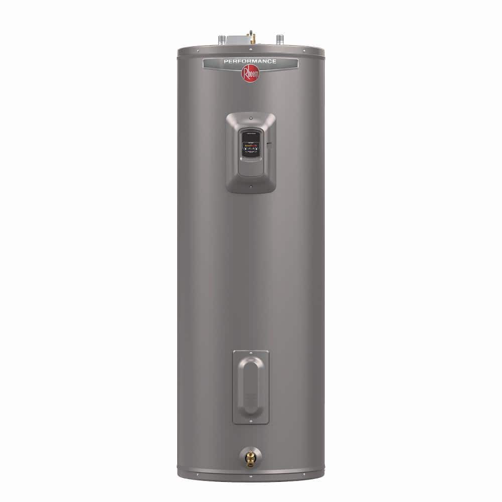 Rheem Performance 55 Gal. Tall 4500-Watt Double Element Demand Response Ready Electric Water ...