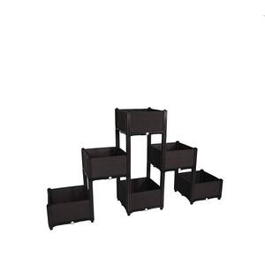 Ejoy DIY Elevated Garden Vegitable and Flower Planter Box Kit (3-Set ...