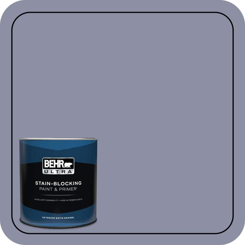 BEHR ULTRA 1 qt. #S550-4 Camelot Satin Enamel Exterior Paint & Primer ...