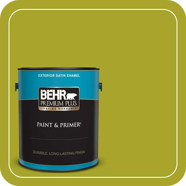 BEHR PREMIUM PLUS 1 gal. #P340-7 Venom Satin Enamel Exterior Paint ...