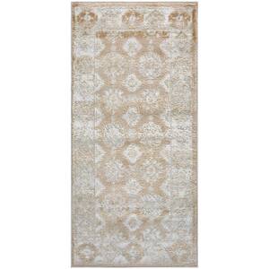 Nourison Dekor Cream Beige 4 ft. x 6 ft. Medallion Traditional Area Rug ...