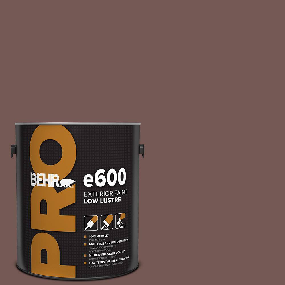 BEHR PRO 1 gal. #180F-6 Brown Ridge Low Luster Exterior Paint PR62301 ...
