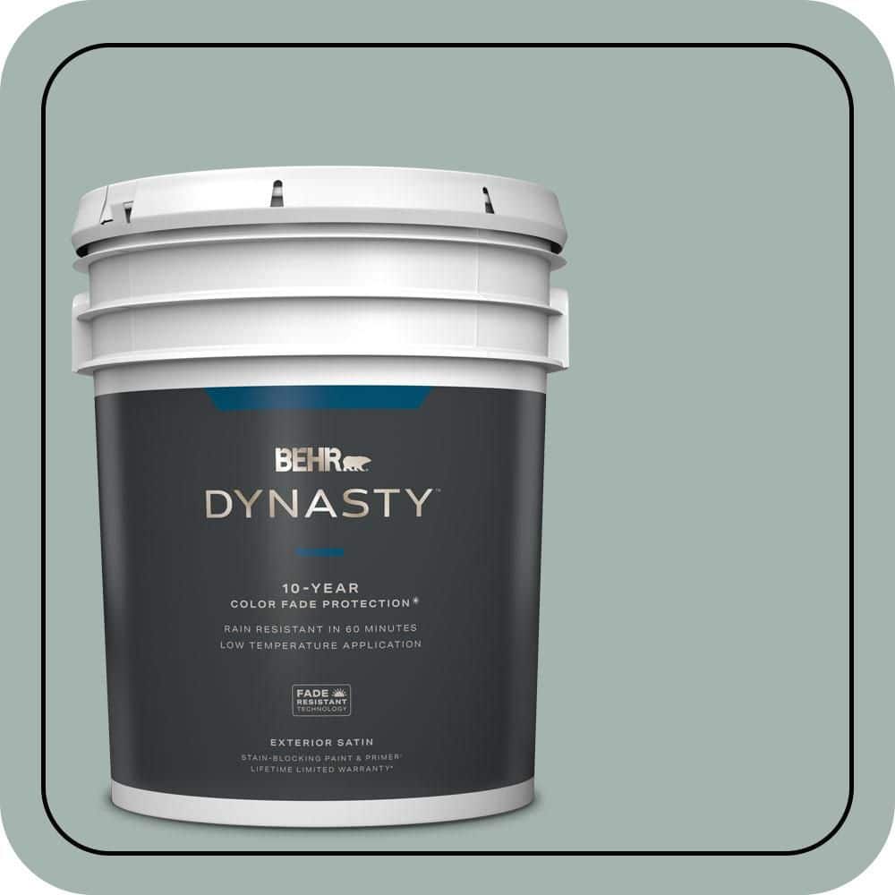 BEHR DYNASTY 5 gal. #PPU12-09 Frozen Pond Satin Enamel Exterior Stain ...