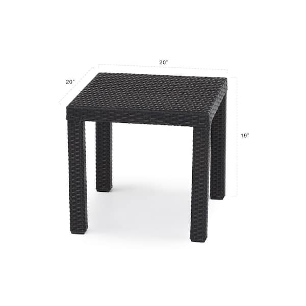 Plastic rattan side table store