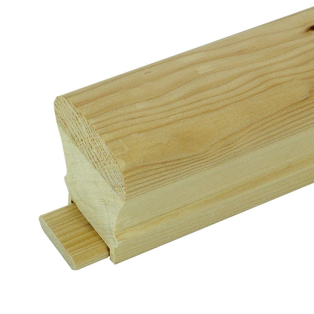 EVERMARK Stair Parts 6010 12 in. Unfinished Plowed Hemlock Handrail ...