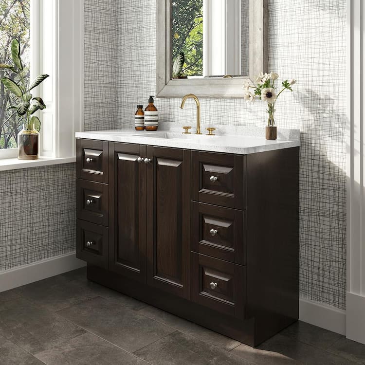 Glacier Bay 24 in. W x 24 in. H Round Aluminum Framed Wall Bathroom ...