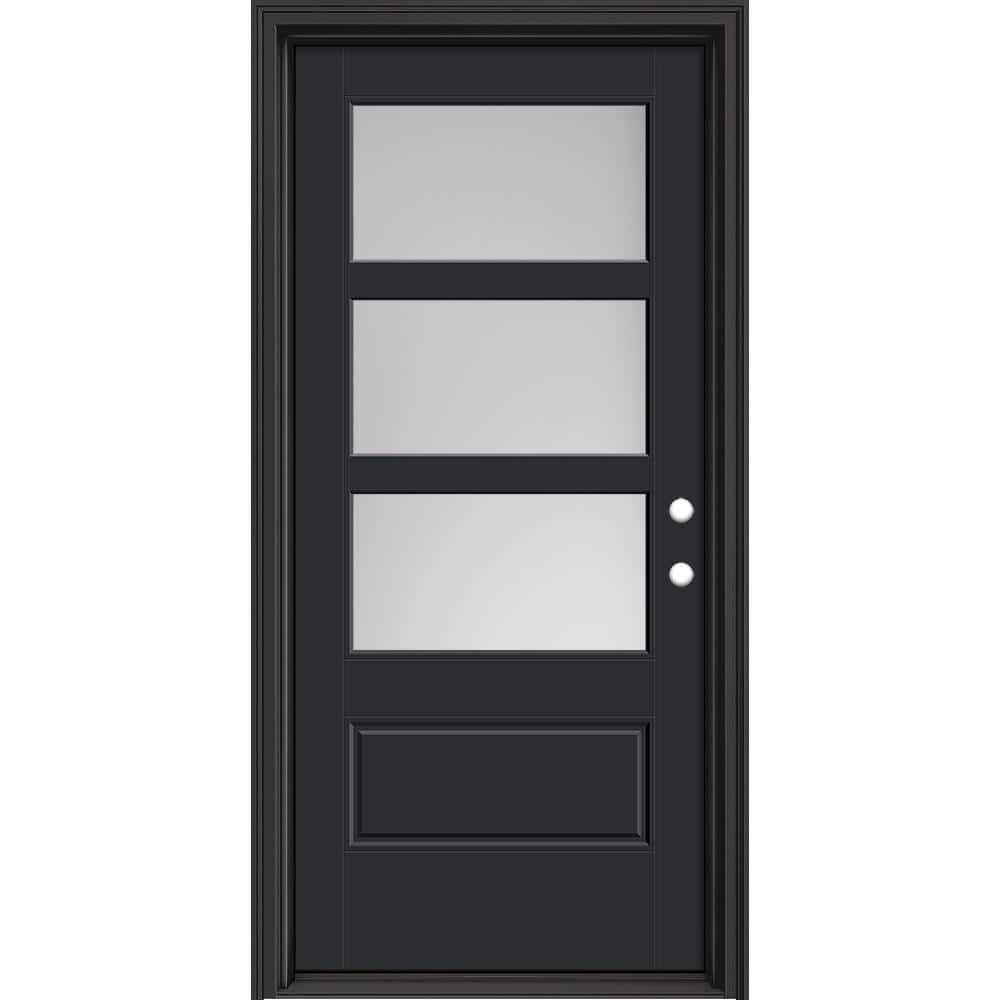 Masonite Performance Door System 36 in. x 80 in. VG 3-Lite Left-Hand ...