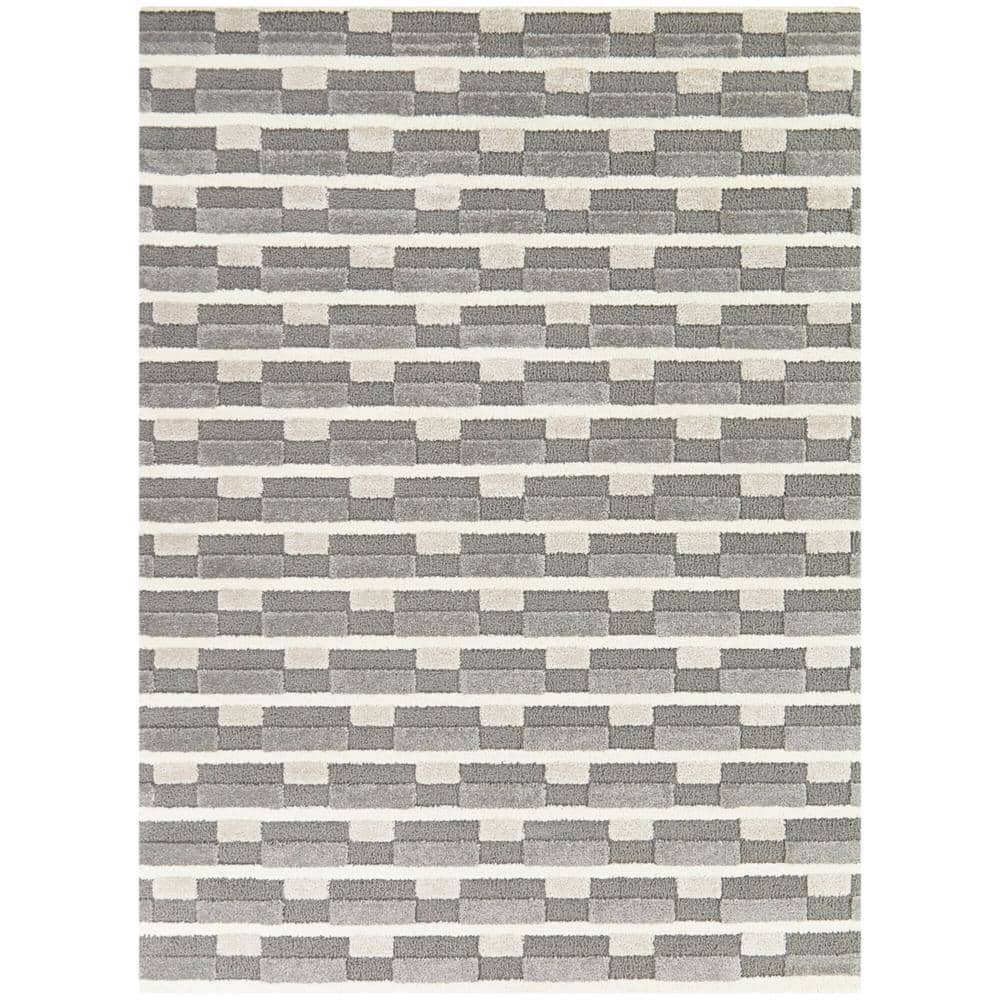 BALTA Bryant Grey 8 ft. x 10 ft. Striped Area Rug 3115418 - The Home Depot