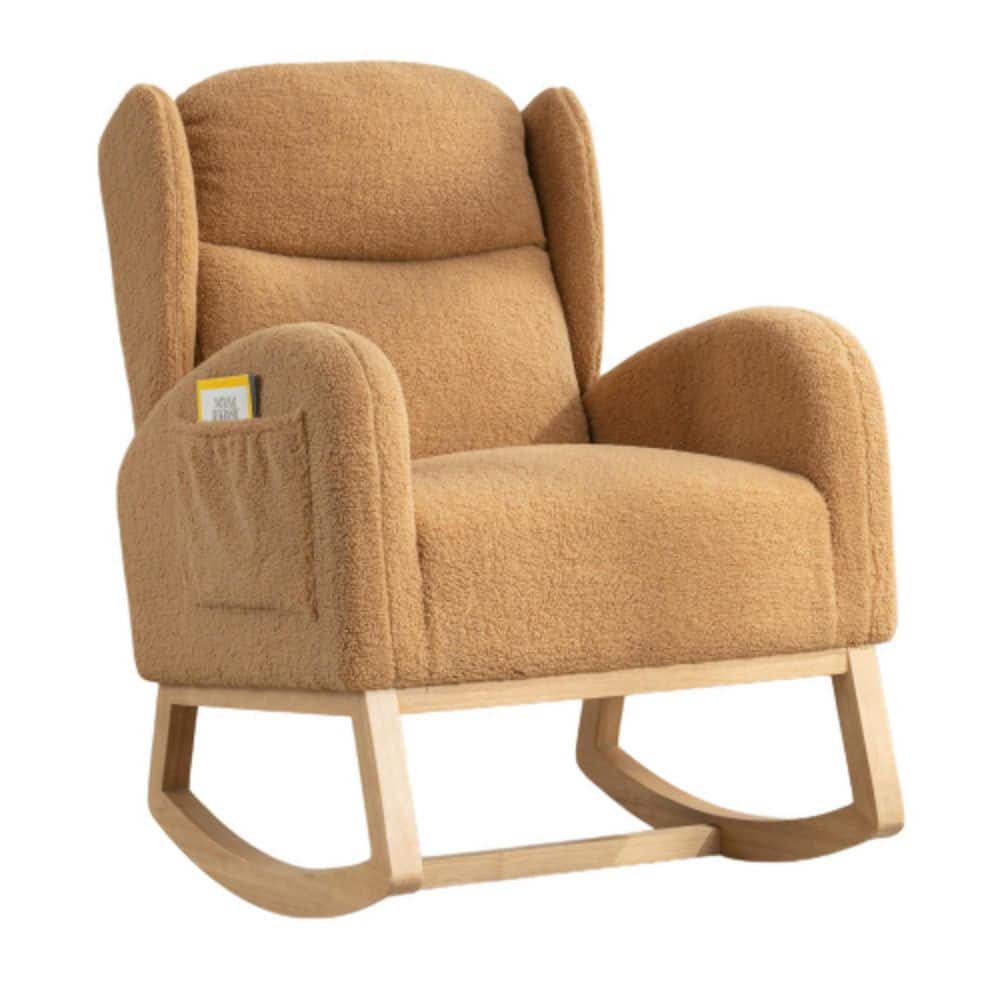 Dracelo Series Frame khaki Wood Outdoor Rocking Chair GT-261 - The Home ...
