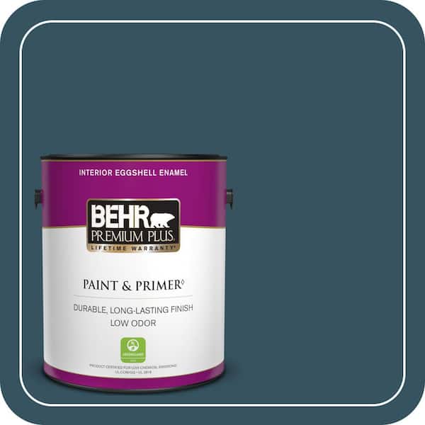 BEHR PREMIUM PLUS 1 gal. #MQ5-24 Opera Glasses Eggshell Enamel Low Odor ...