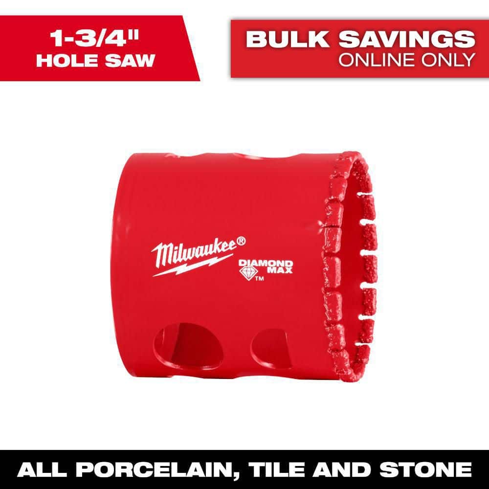 Milwaukee 1-3/4 in. Diamond Max Hole Saw 49-56-5641 - The Home Depot