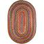 Rhody Rug Bouquet Tawny Port 2 ft. x 4 ft. Oval Indoor/Outdoor Braided ...