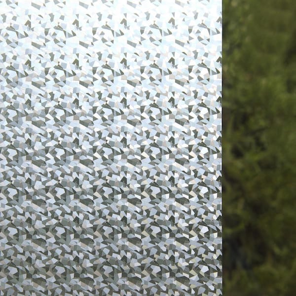 Best Home Fashion 17.5 in. x 78 in. Geometric Decorative Window Film ...