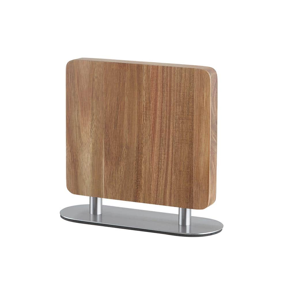 SKYSHALO Magnetic Knife Block 10-Knife, 10 in. Wood Knife Block With ...