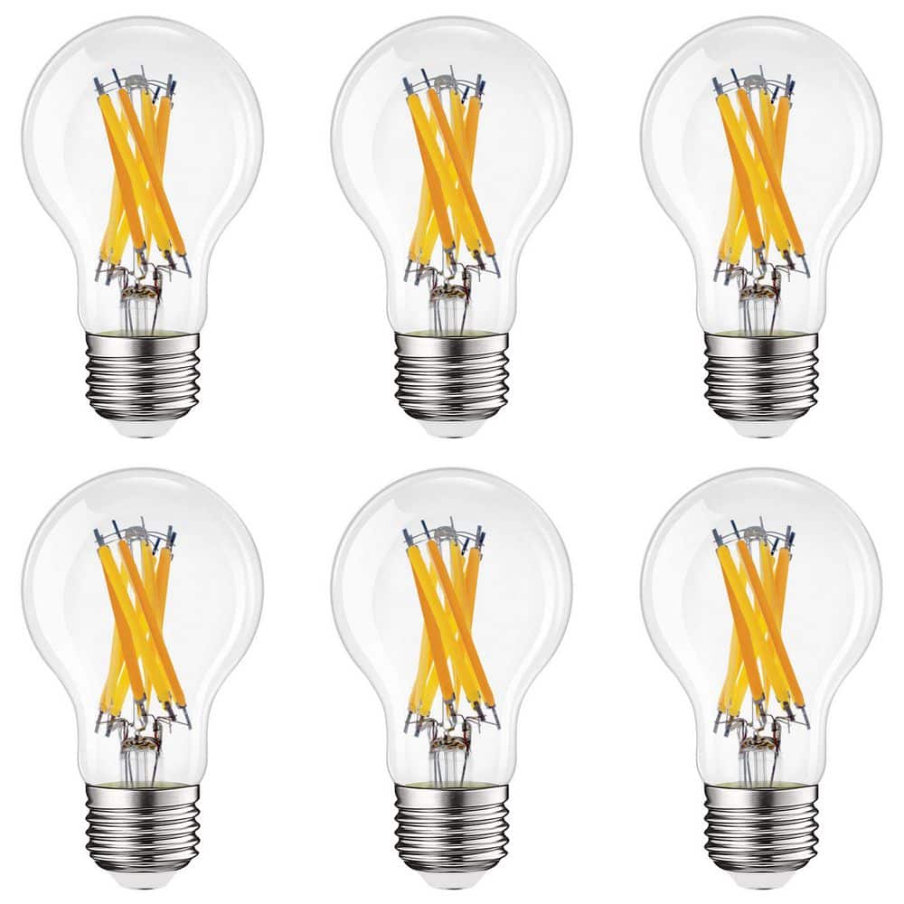 LUXRITE 75-Watt Equivalent A19 LED Light Bulbs, 4CCT 2700K-5000K 1050LM ...