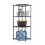 TRINITY PRO Black 4-Tier Rolling Steel Wire Garage Storage Shelving ...
