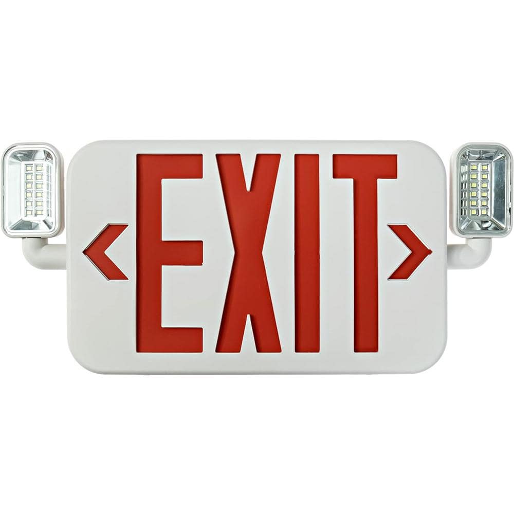 CIATA Ciata Ultra Bright Slim Rechargeable Indoor Exit Light Combo Sign ...