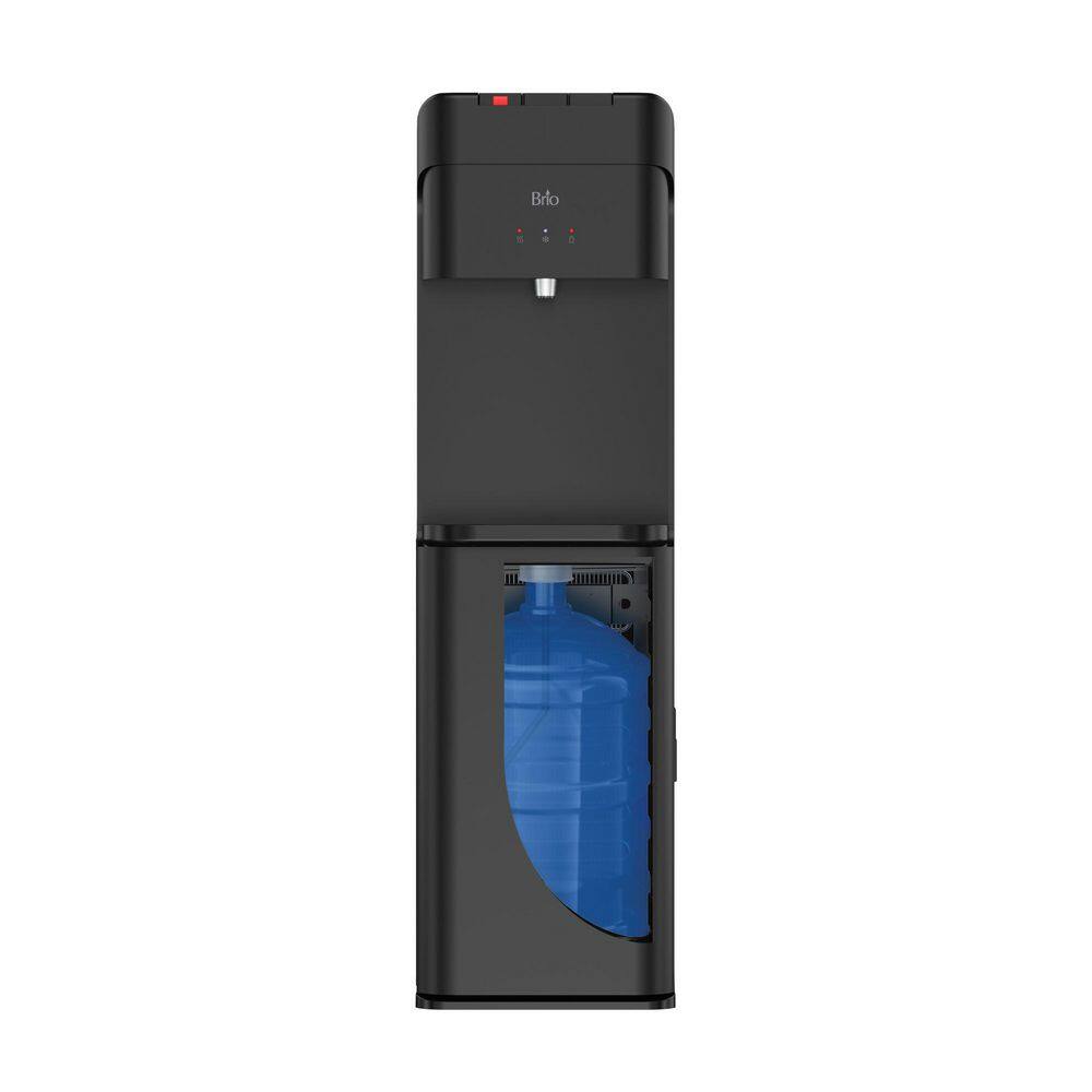 Brio 430 Series, 5 Gal. Bottom Load Water Filter Pitcher Black with Hot ...