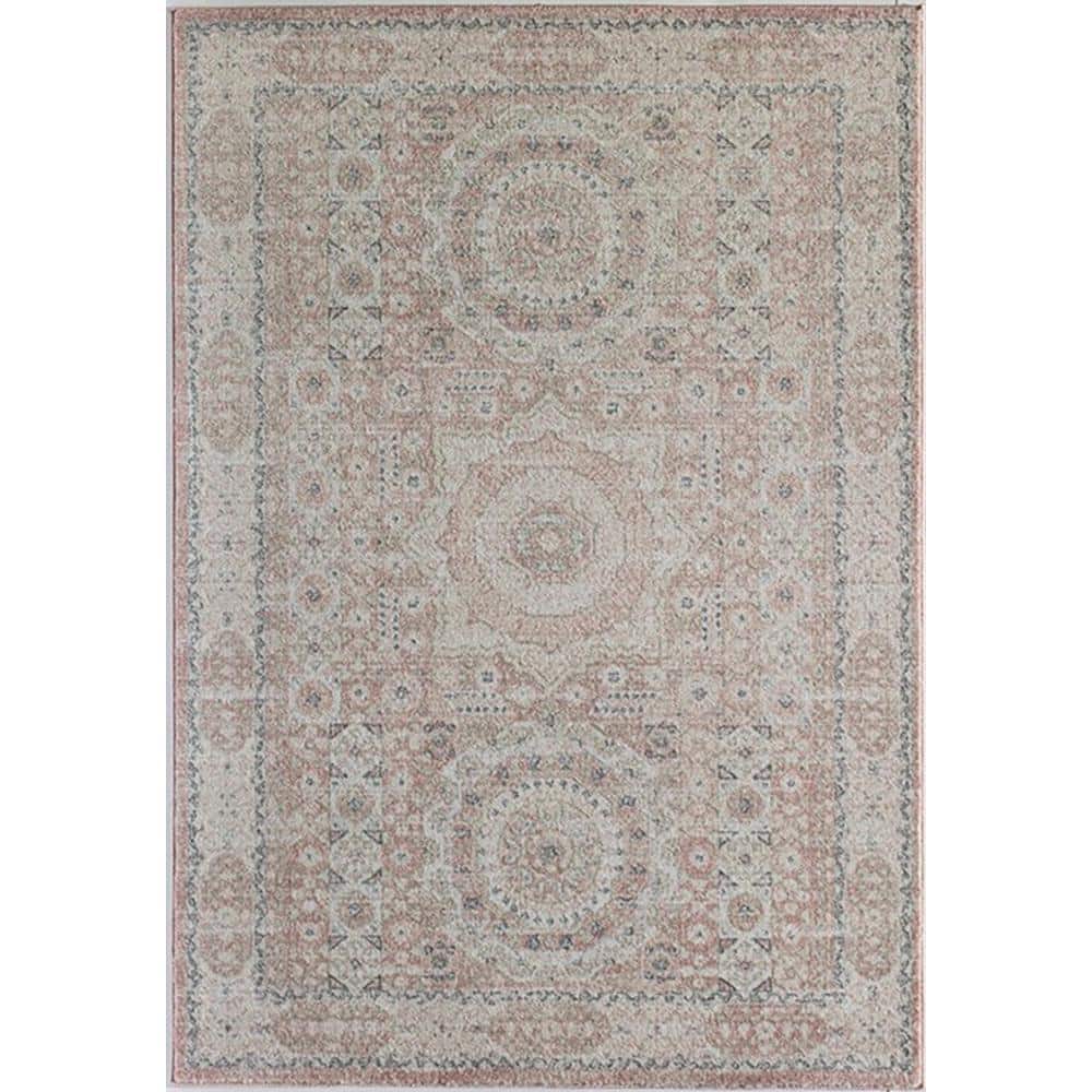 Rugs America Hailey Pink Lemonade Pink 5 ft. x 7 ft. Area Rug RA28268 ...
