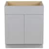 Hampton Bay Cambridge Gray Shaker Assembled Sink Base Cabinet (30 in. W x 24.5 in. D x 34.5 in ...