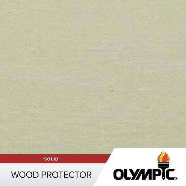 Olympic Wood Protector 1 gal. SC-1023 Cumulus Exterior Solid Stain Plus ...