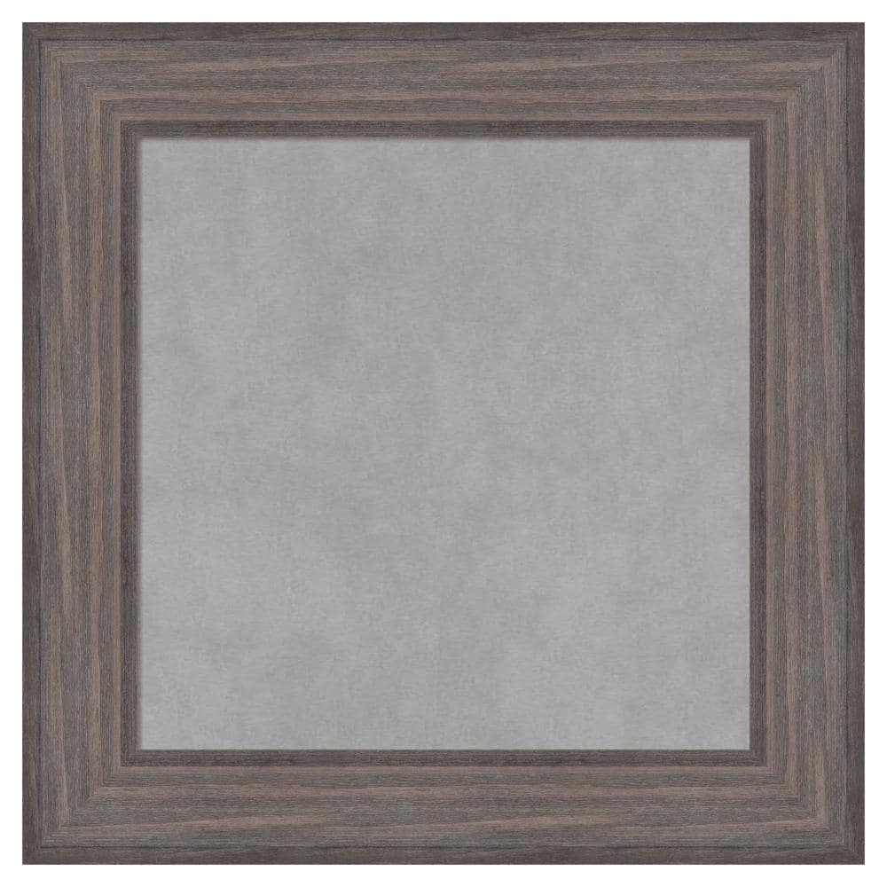 Amanti Art Country Barnwood 21 in. x 21 in. Framed Magnetic Board ...