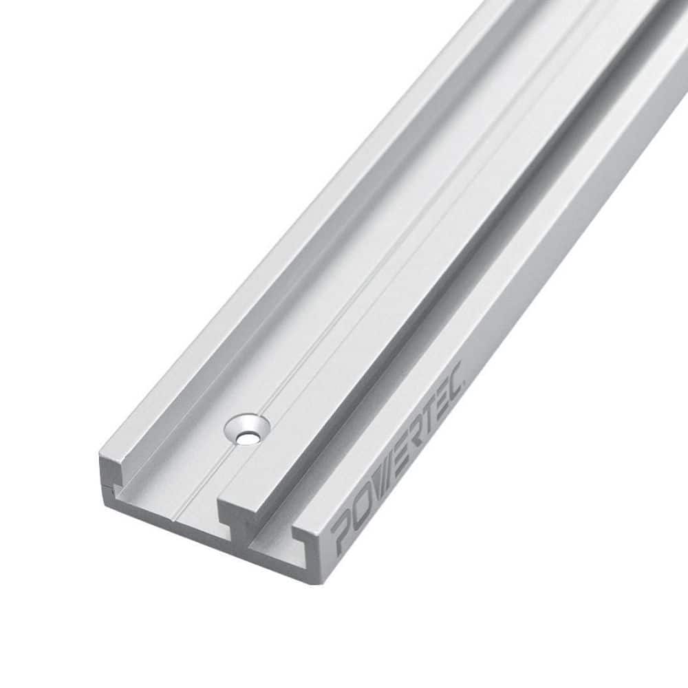 ‎POWERTEC 48 in. Dual Track Rail Aluminum Combo T-Track and Miter Track ...