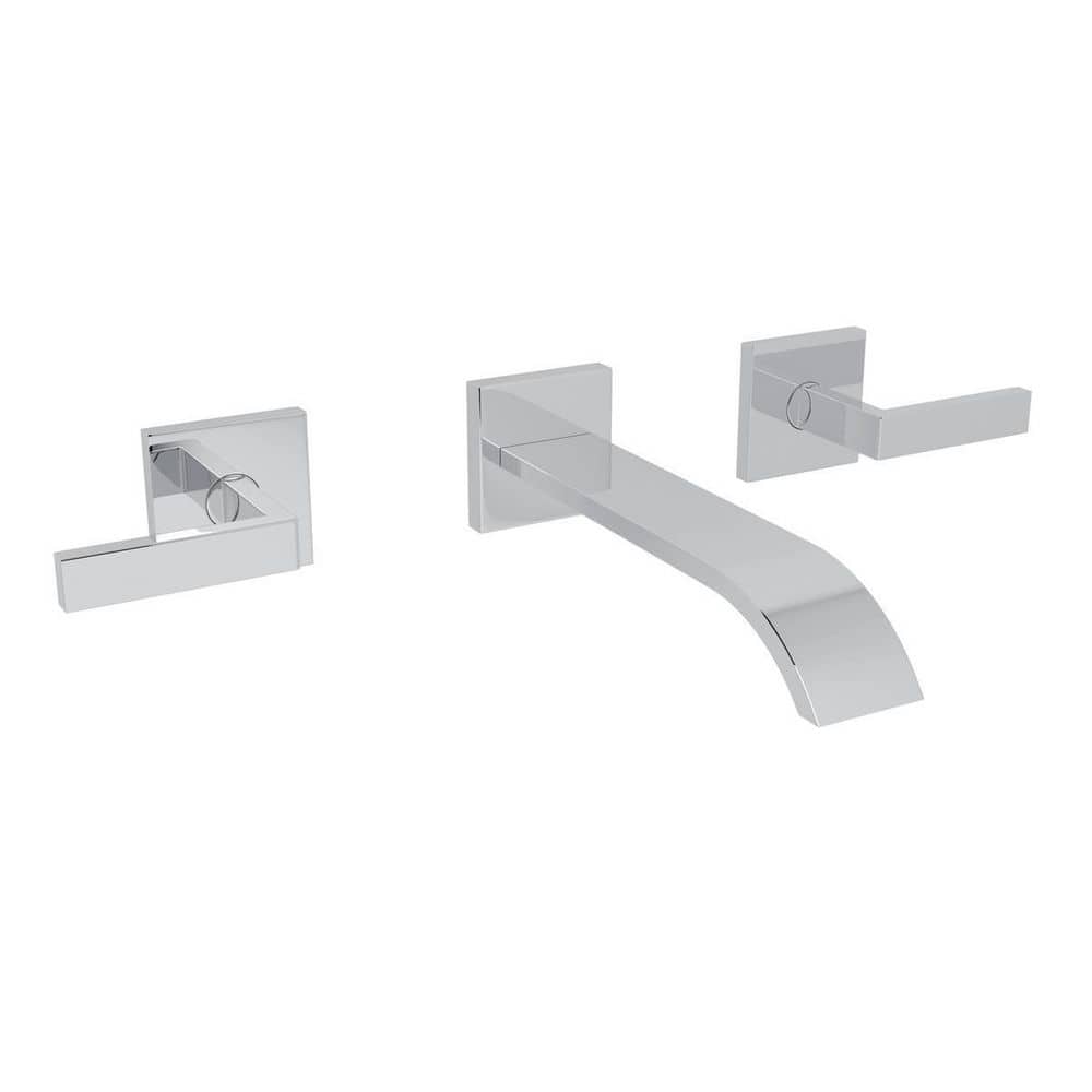 ROHL Wave Double Handle Wall Mounted Faucet in Polished Chrome WA751L ...