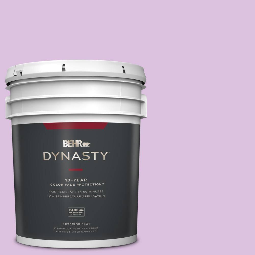 BEHR DYNASTY 5 gal. #P100-3 Epiphany Flat Exterior Stain-Blocking Paint ...