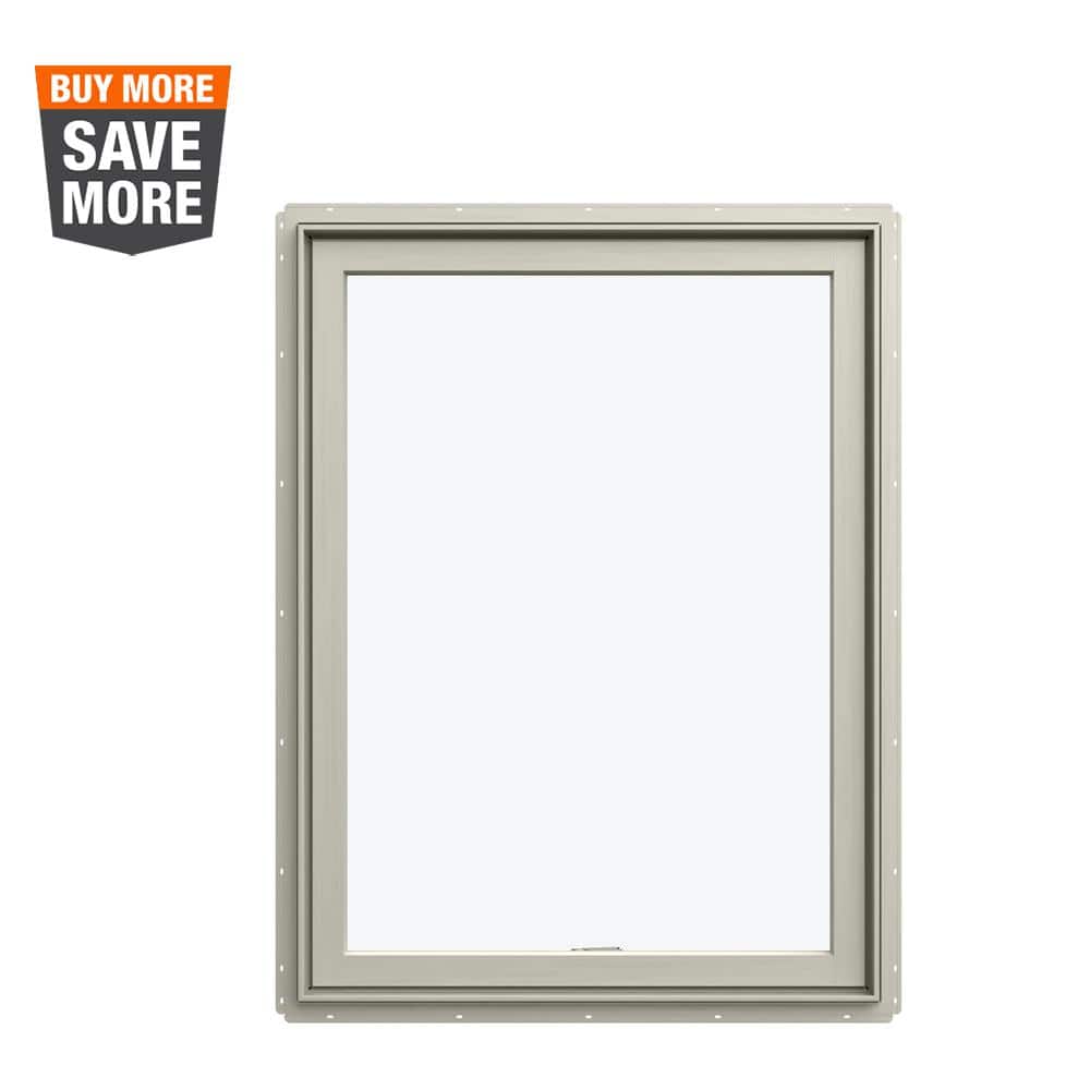 JELD-WEN 32 in. x 48 in. W-5500 Right-Hand Casement Wood Clad Window ...
