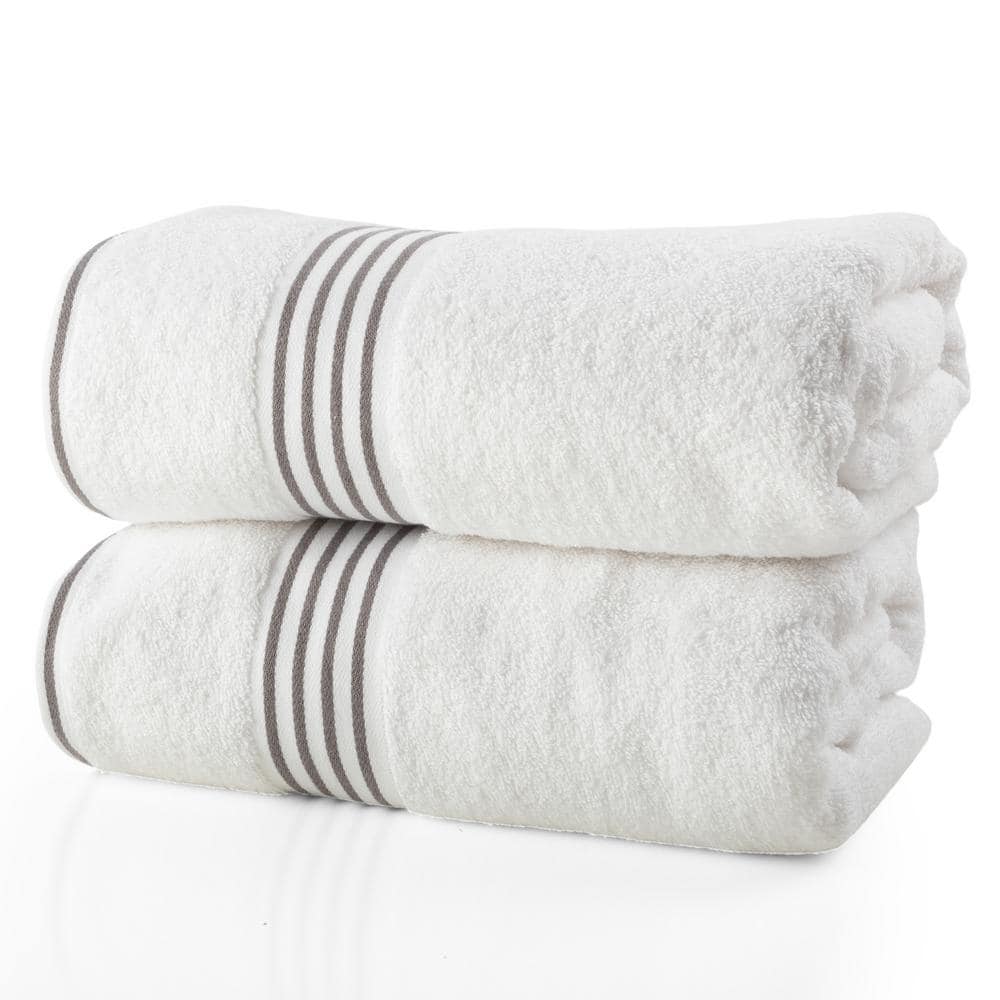 Lavish Home Bath Towels-2PC 500GSM 100% Cotton Towel Set- 35 x 70 in ...