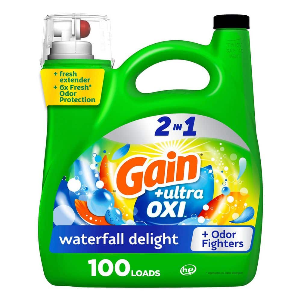 Gain 144 oz. Ultra Oxi Waterfall Delight Scent Liquid Laundry Detergent ...