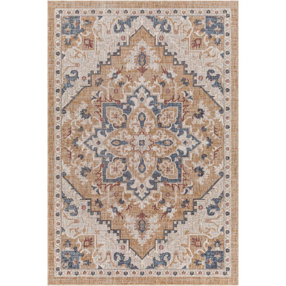 Artistic Weavers Juliet Pale Blue/Light Brown Medallion 7 ft. x 9 ft ...