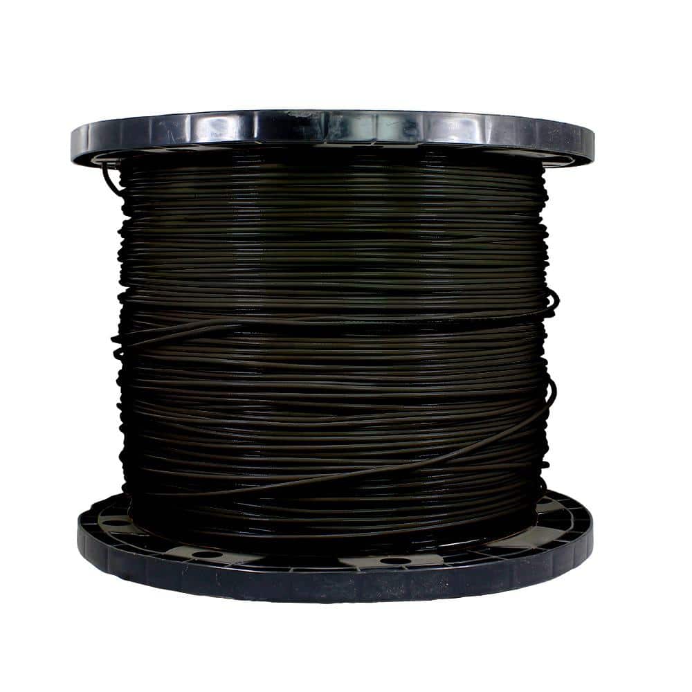 Cerrowire 2,500 ft. 12 Gauge Black Solid Copper THHN Wire 112-1601M ...