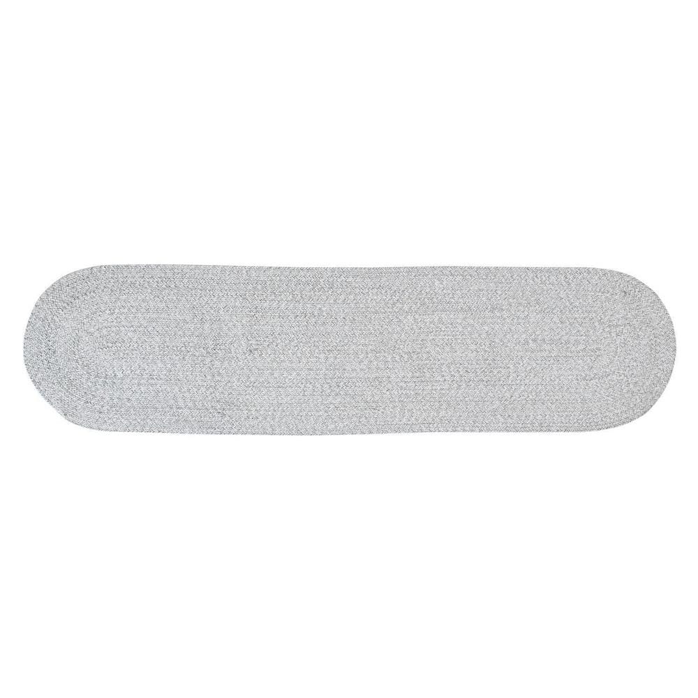 Super Area Rugs Light Gray 2 ft. x 6 ft. Oval Farmhouse Cotton Runner ...