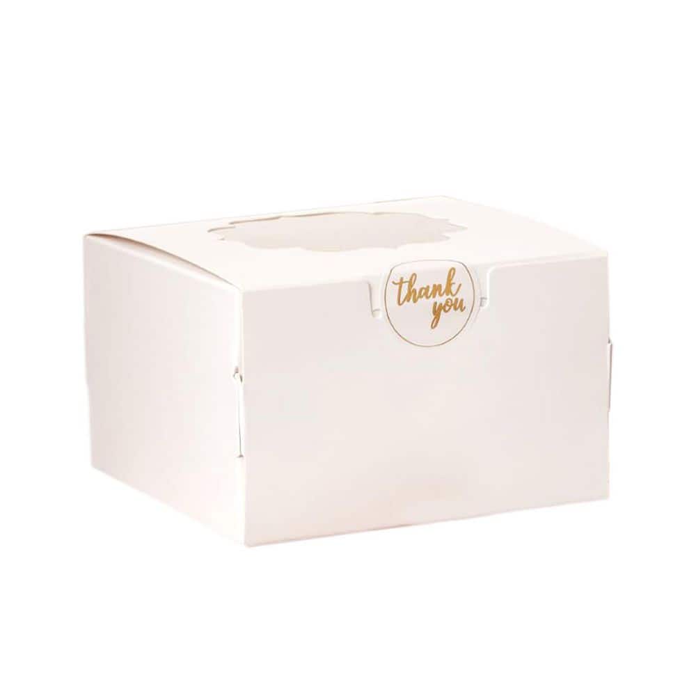 LIJSRBU Small Cookie Boxes with Window 25 Pieces White 4 x 4 x 2.5 in ...