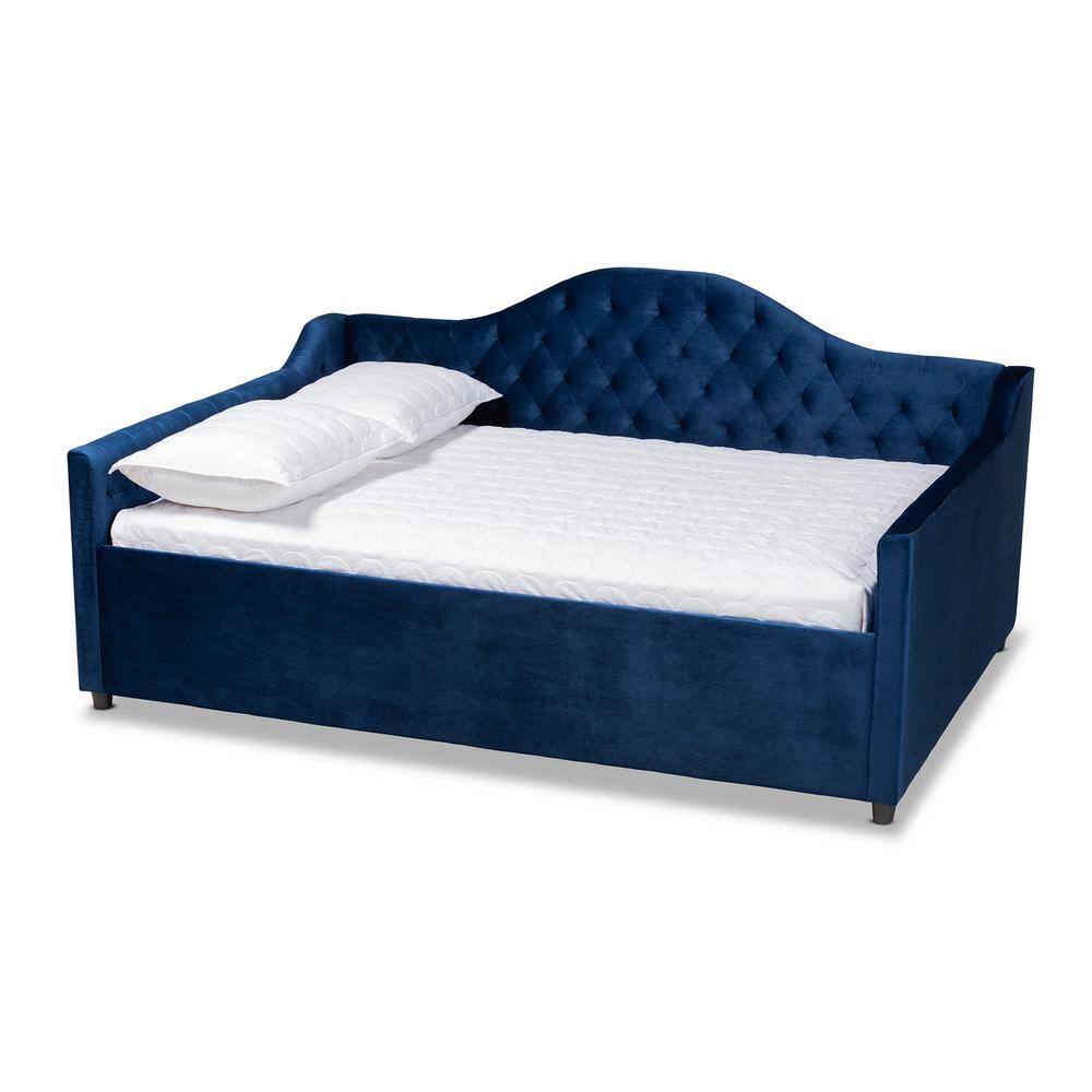 Baxton Studio Perry Royal Blue Queen Daybed 156-9454-HD - The Home Depot