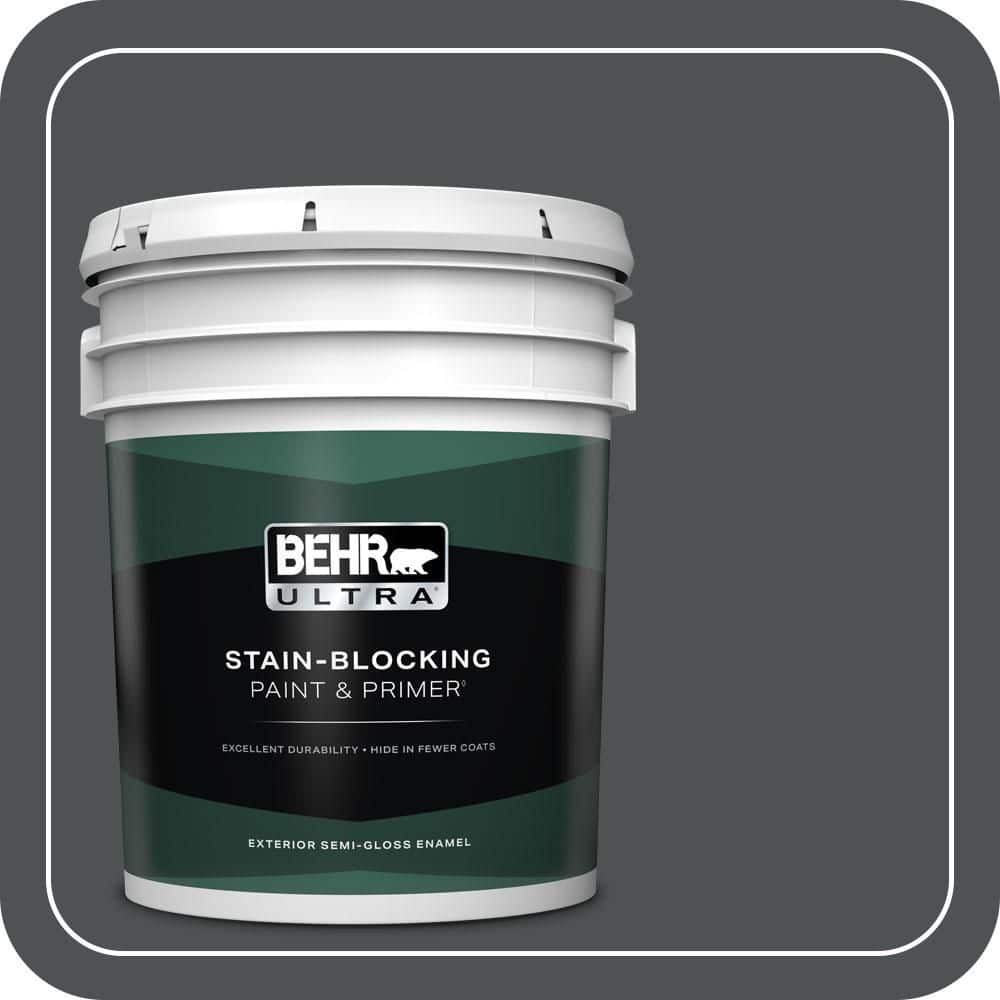BEHR ULTRA 5 gal. #770F-6 Evening Hush Semi-Gloss Enamel Exterior Paint ...