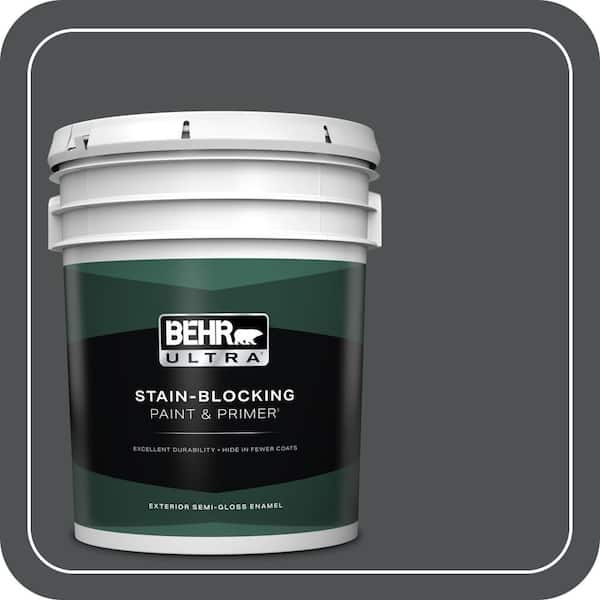 BEHR ULTRA 5 gal. #770F-6 Evening Hush Semi-Gloss Enamel Exterior Paint ...