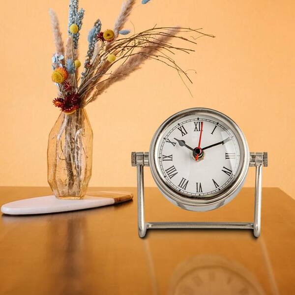 AUTHENTIC MODELS Dallas in Pewter Desk Clock SC046