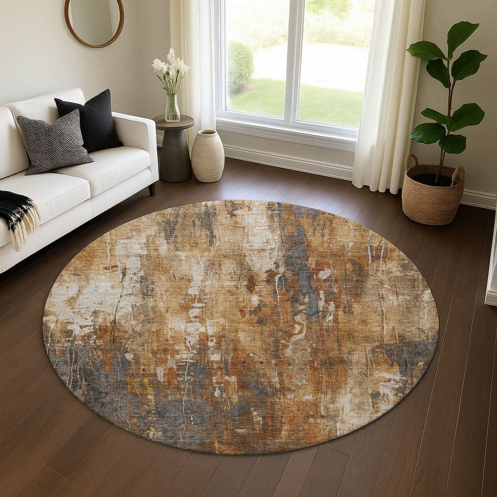 Addison Rugs Mayfield Premium Machine Washable Abstract AMF1683 Rust 8 ...