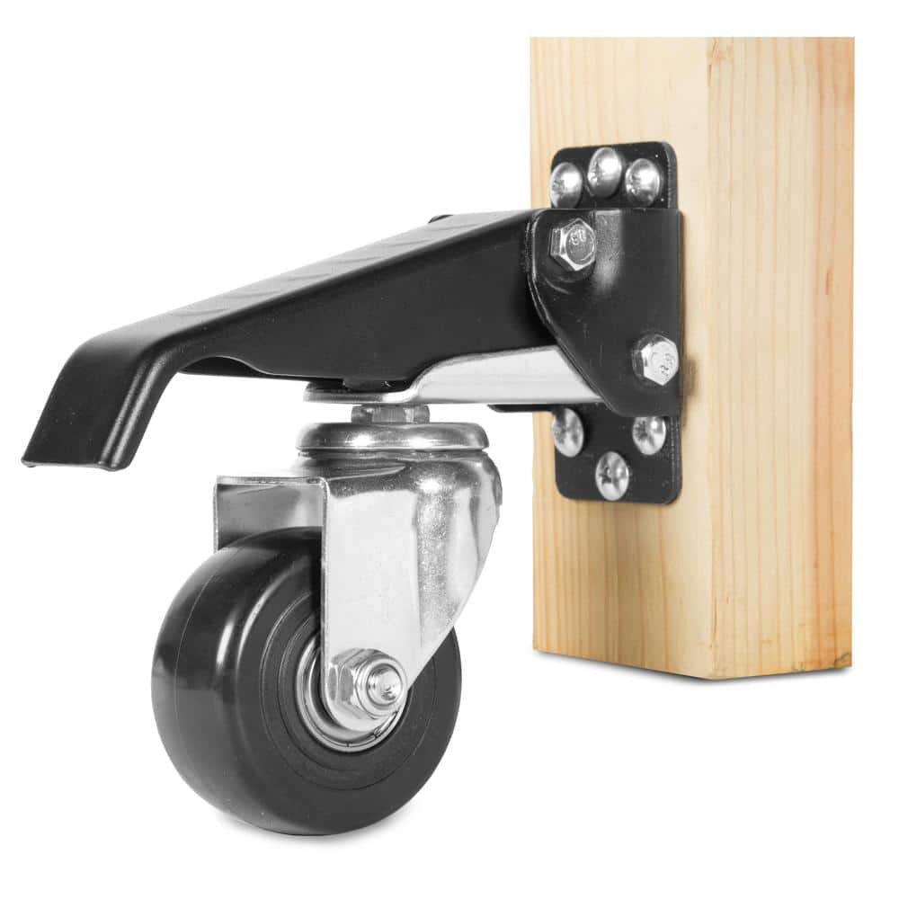WEN 3 in. Dia. Wheels Retractable Workbench Casters, 800 lbs. Capacity ...