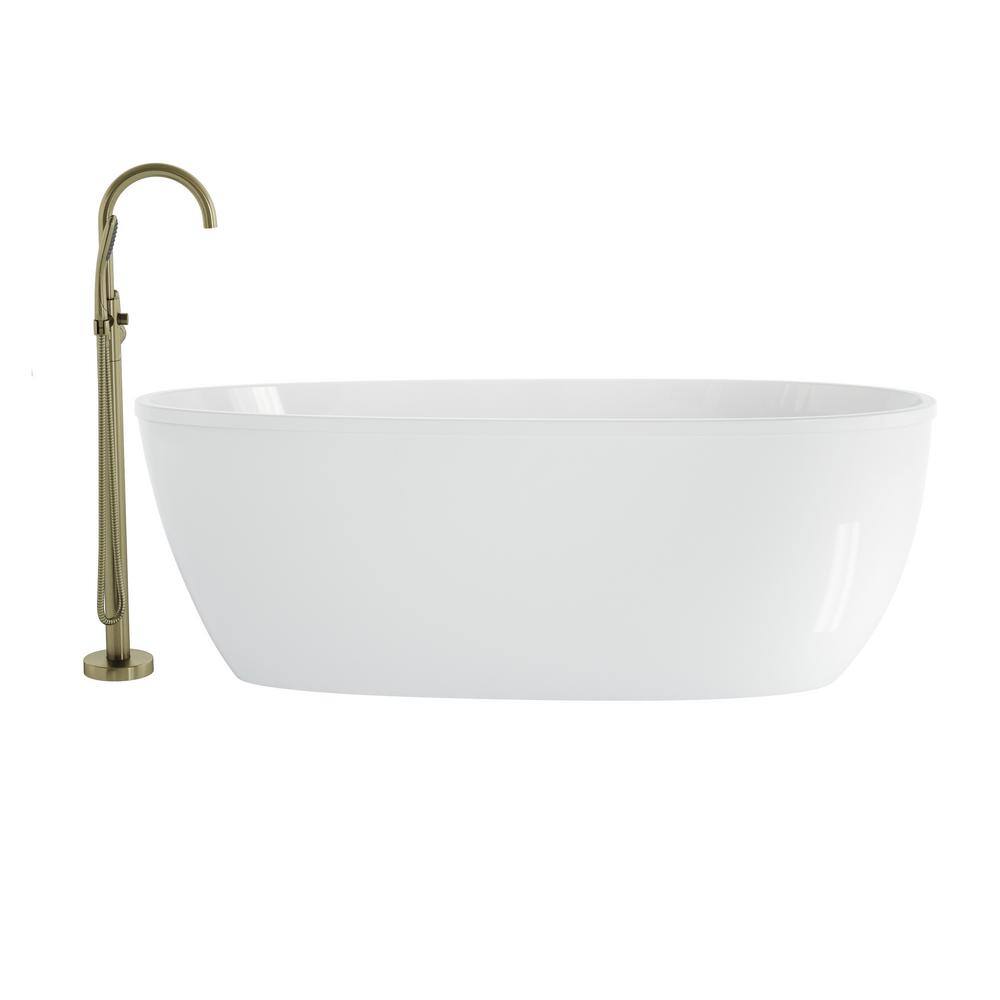 JACUZZI SIGNATURE 67 in. x 31.5 in. Soaking Bathtub and Reversible ...