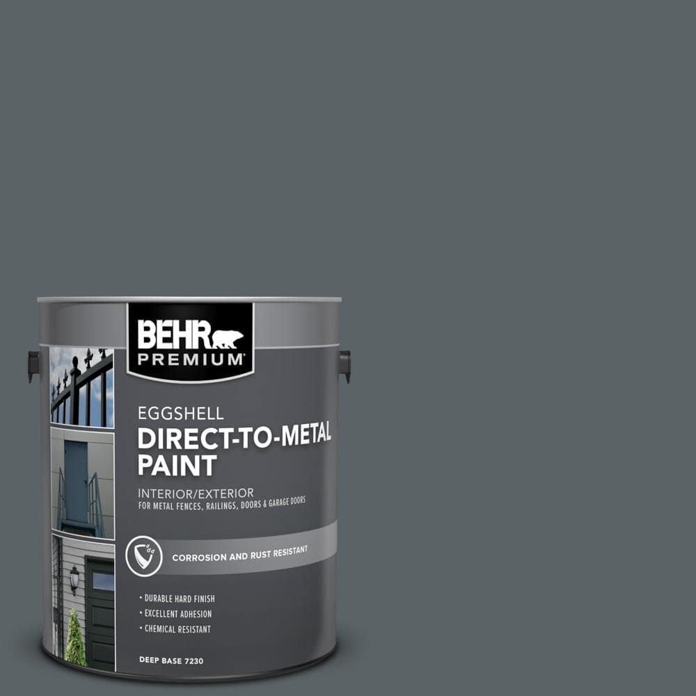 BEHR PREMIUM 1 gal. #HDC-AC-25 Blue Metal Eggshell Direct to Metal ...