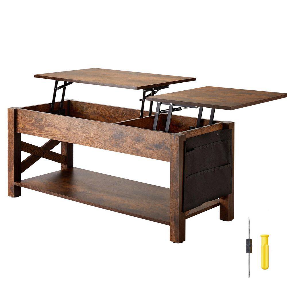 SKYSHALO Lift Top Coffee Table, 47.5 in. Rectangle Coffee Table with ...