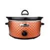 Brentwood Appliances Diamond 3.5 qt. Copper Slow Cooker with Tempered ...